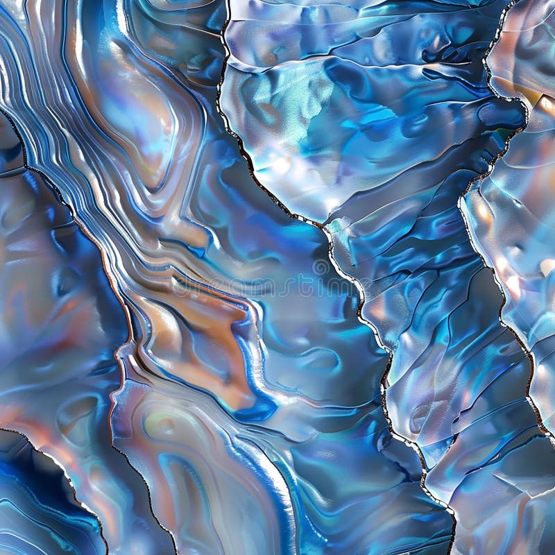 Blue Pearl Shiny Background with Waves Stock Illustration ...