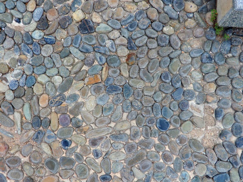 Blue pebble pathway stock photo. Image of paving, colour - 246901938
