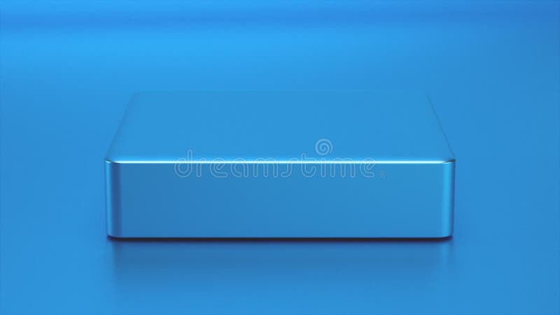 Blue Pedestal Round Corner Cube Stock Footage - Video of room, round ...