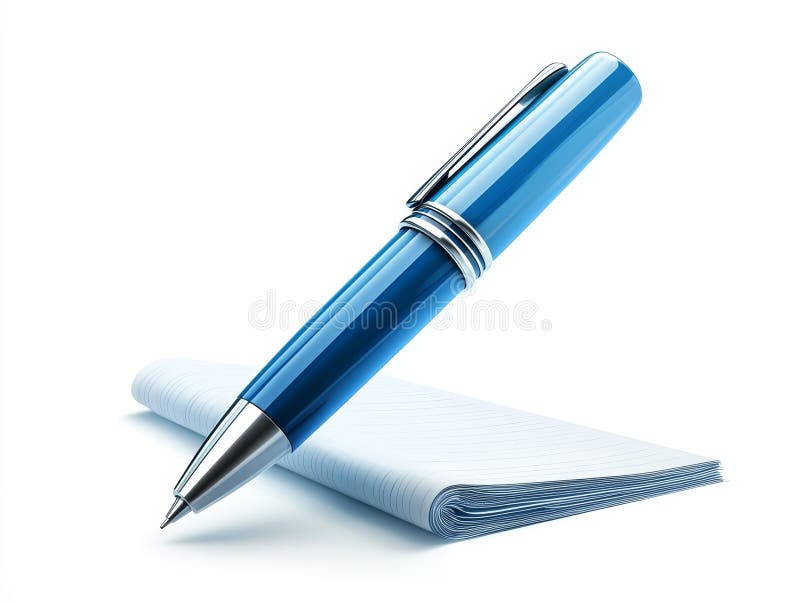 Blue Pen on Blank White Paper, a Canvas for Ideas, Writing, and ...