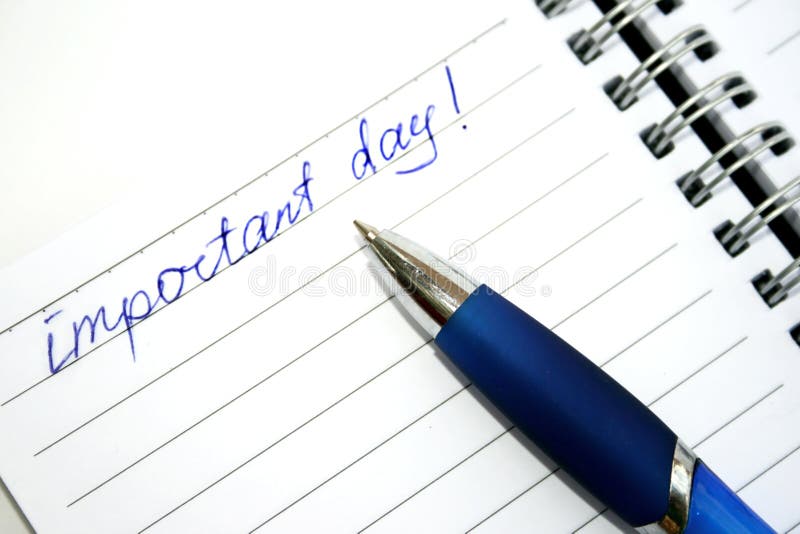 Blue pen and note-book stock image. Image of date, clean - 5608521