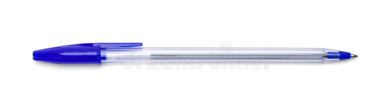 Blue Pen stock image. Image of ballpoint, isolated, open - 195093555