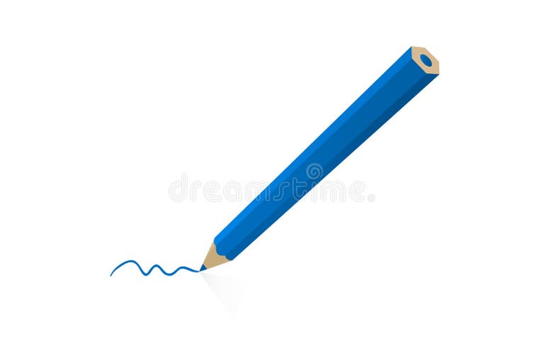 Blue Pencil Writing Vector Stock Illustrations – 4,824 Blue Pencil ...