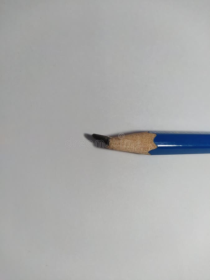 The Blue Pencil with a Broken Tip Stock Image - Image of machine, wood ...