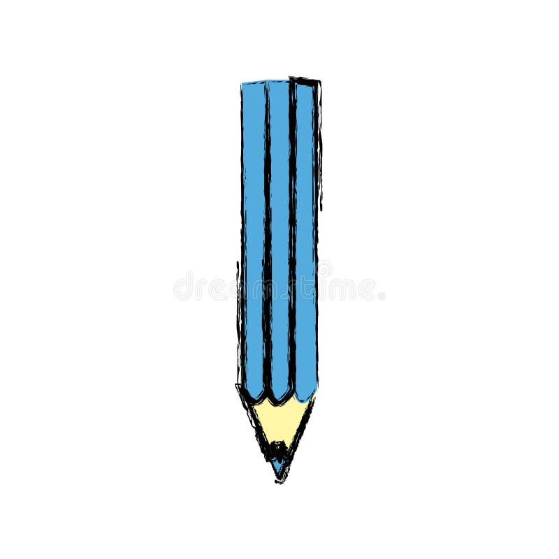 Blue pencil color icon stock illustration. Illustration of draw - 86630197
