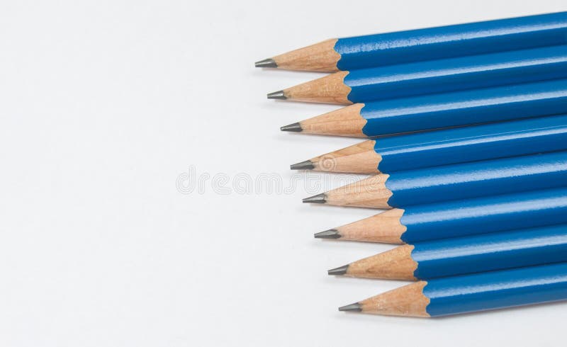 Blue pencil holder stock image. Image of concept, outstanding - 45545581