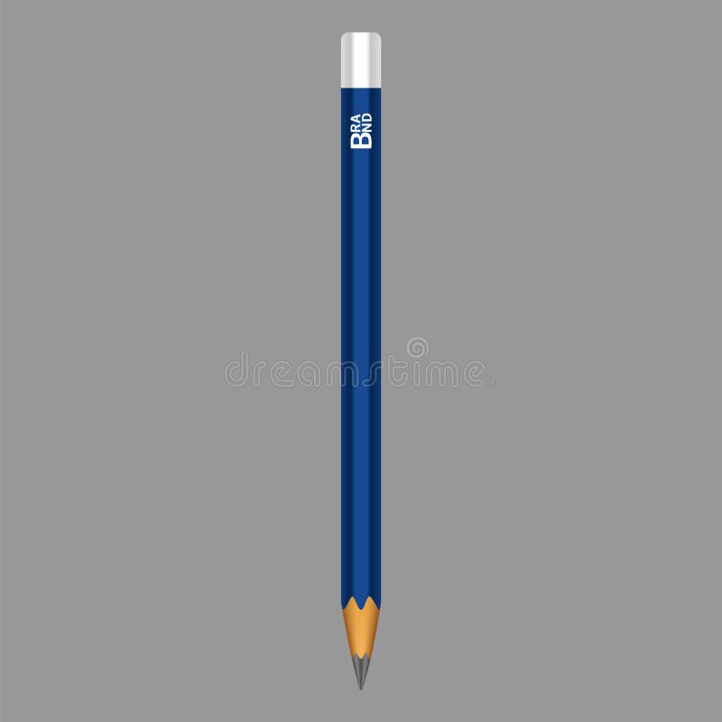 Blue Pencil Icon, Realistic Style Stock Vector - Illustration of idea ...