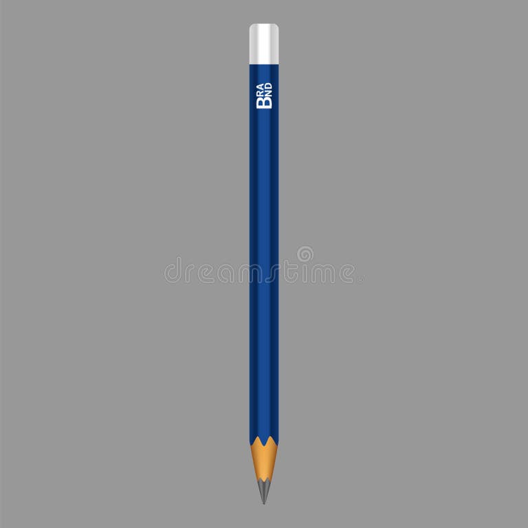 Blue Pencil Icon, Realistic Style Stock Vector - Illustration of idea ...