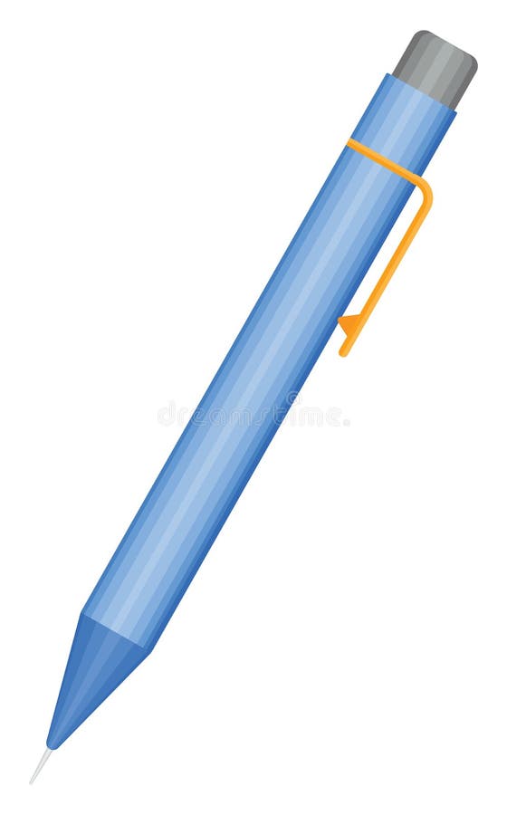 Blue Pencil, Illustration, Vector Stock Vector - Illustration of blue ...