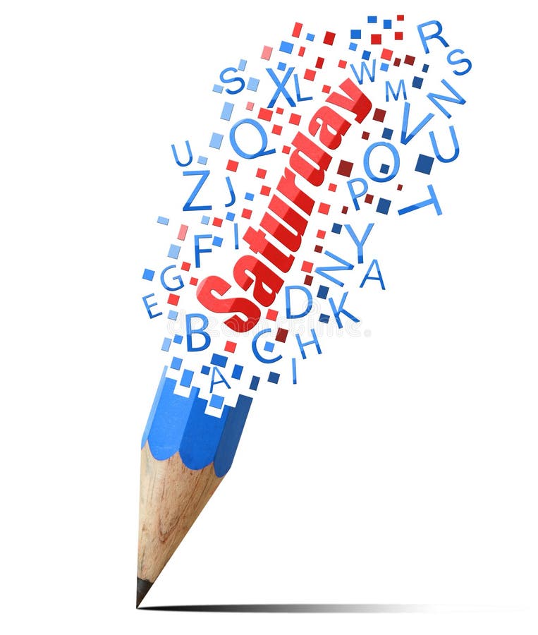 Blue Pencil with Abstract Blank Speech Bubbles. Stock Illustration ...