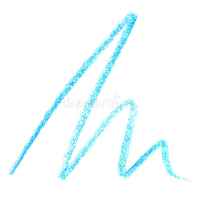 Blue Pencil Scribble on White Background Stock Image - Image of paper ...