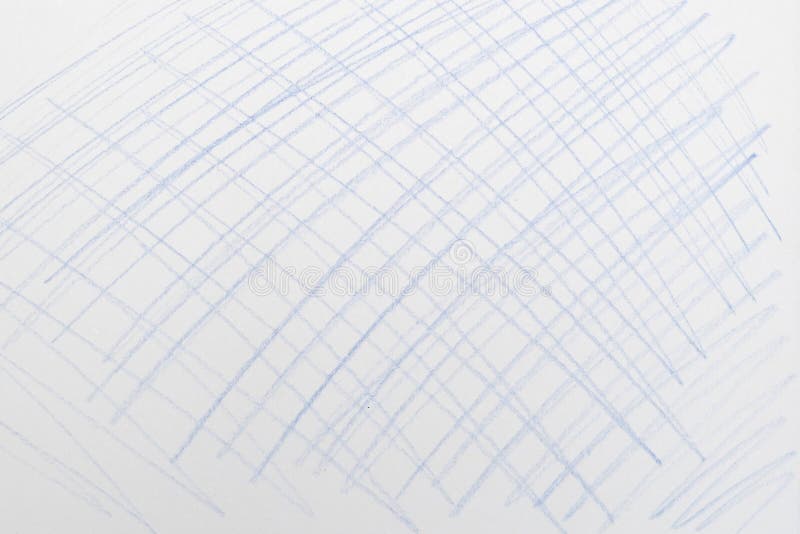 Blue Pencil Scribbles on White Paper Background Stock Illustration ...