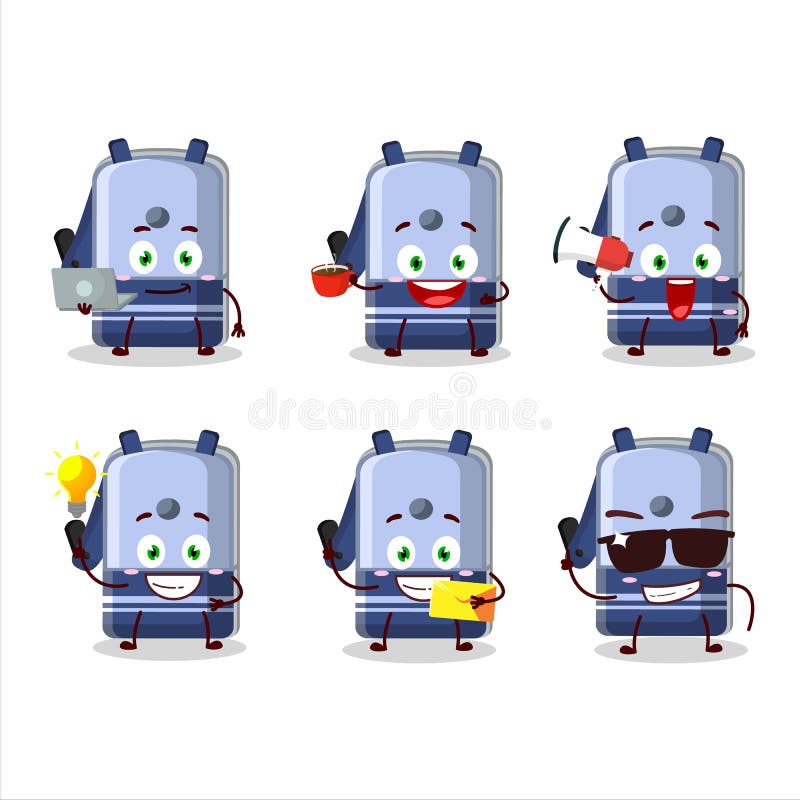 Blue Pencil Sharpener Table Cartoon Character with Various Types of ...
