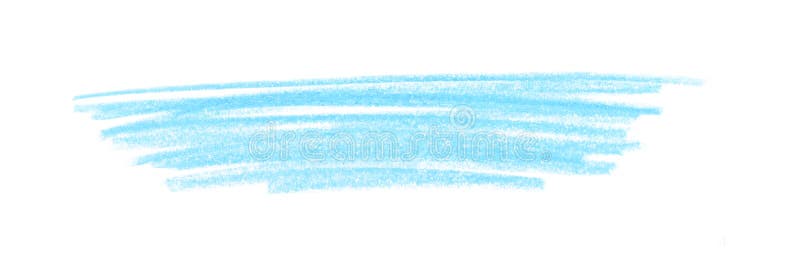 Blue Pencil Strip Line Stroke, Line Brush Stroke in Style on White ...
