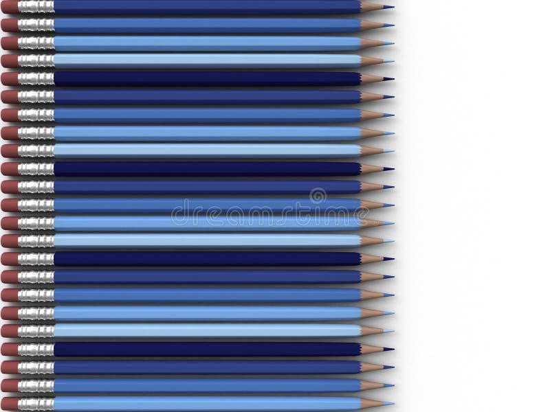 Blue Pencils stock illustration. Illustration of equipment - 22653623