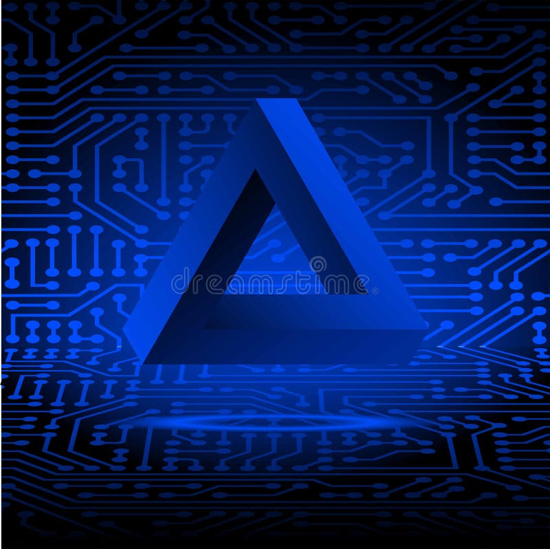 Penrose Triangle Blue Stock Illustrations – 134 Penrose Triangle Blue ...