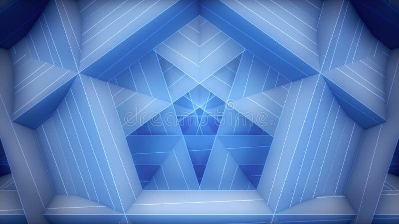 Blue Pentagon Star Simple Flat Geometric on White Background Loop ...