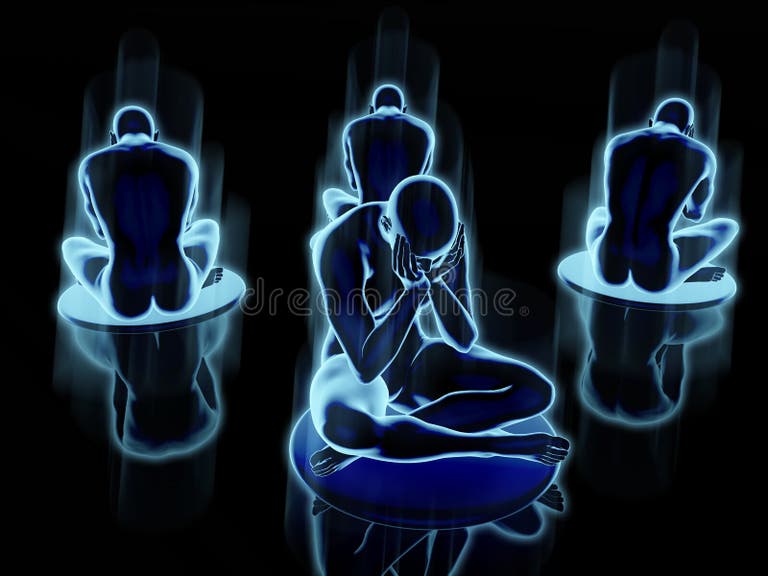 Blue people stock illustration. Illustration of abstract - 26343442