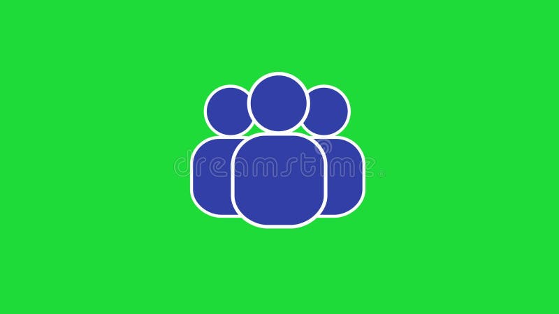 Blue People Anonymous Shape Generic Icon 2d Animation Green Screen ...