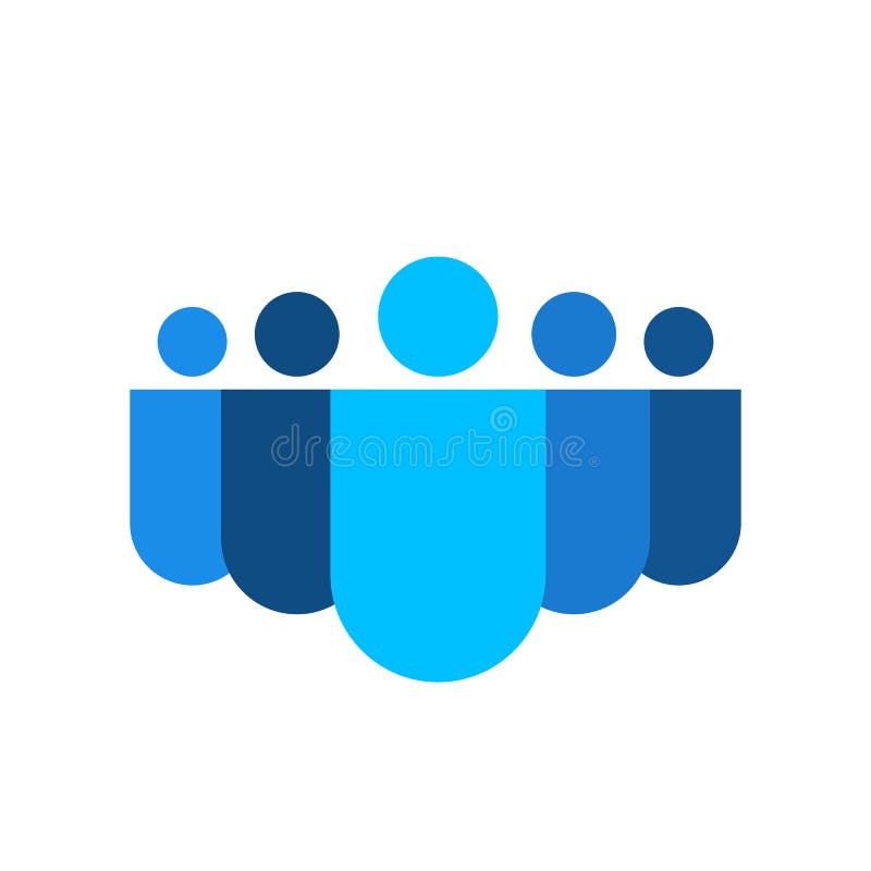 Blue people group icon stock vector. Illustration of button - 187777253