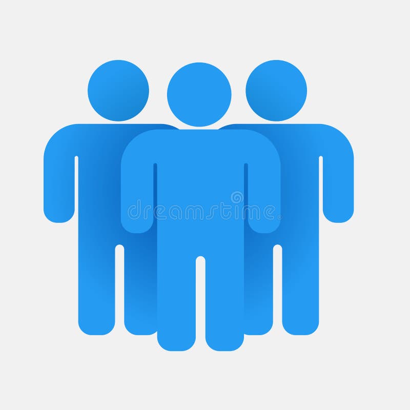 Blue People Group. Teamwork Concept. Business Icon. Vector Stock Vector ...