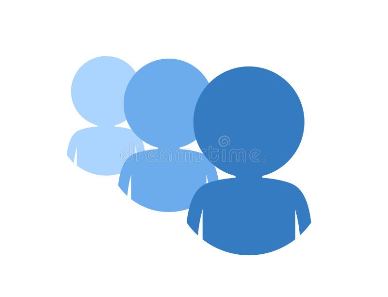 Blue people icon stock vector. Illustration of teamwork - 101368639