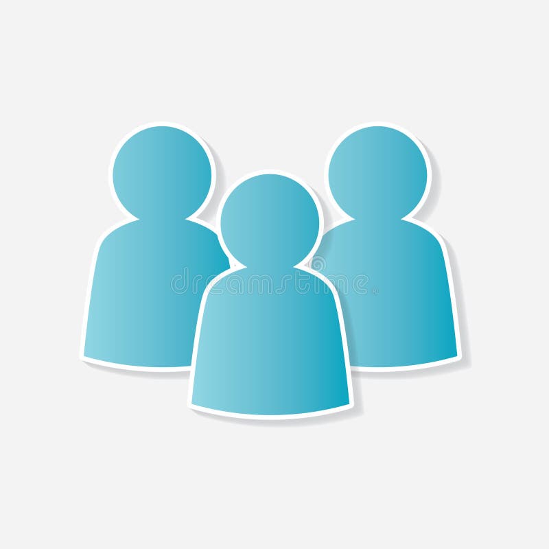 Blue people icon stock vector. Illustration of digital - 139080229