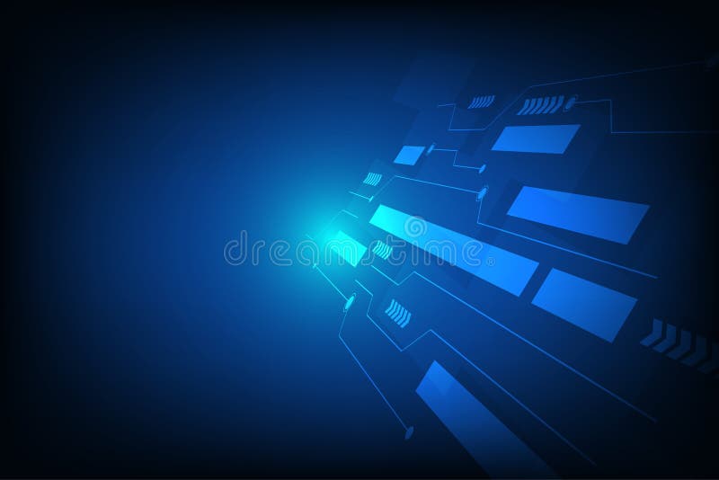 Technology Background with Science Concept and Redial Shape. Abstract ...