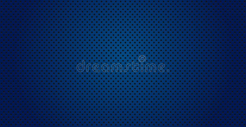 Blue Perforated Blue Background with Black Holes and Glow Stock ...