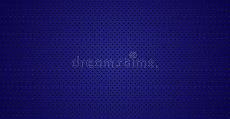 Blue Perforated Blue Background with Black Holes and Glow Stock ...