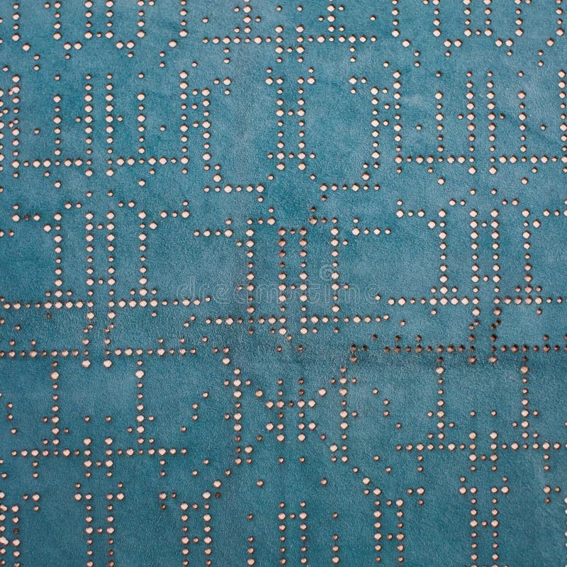 Blue perforated leather stock photo. Image of color - 207962060