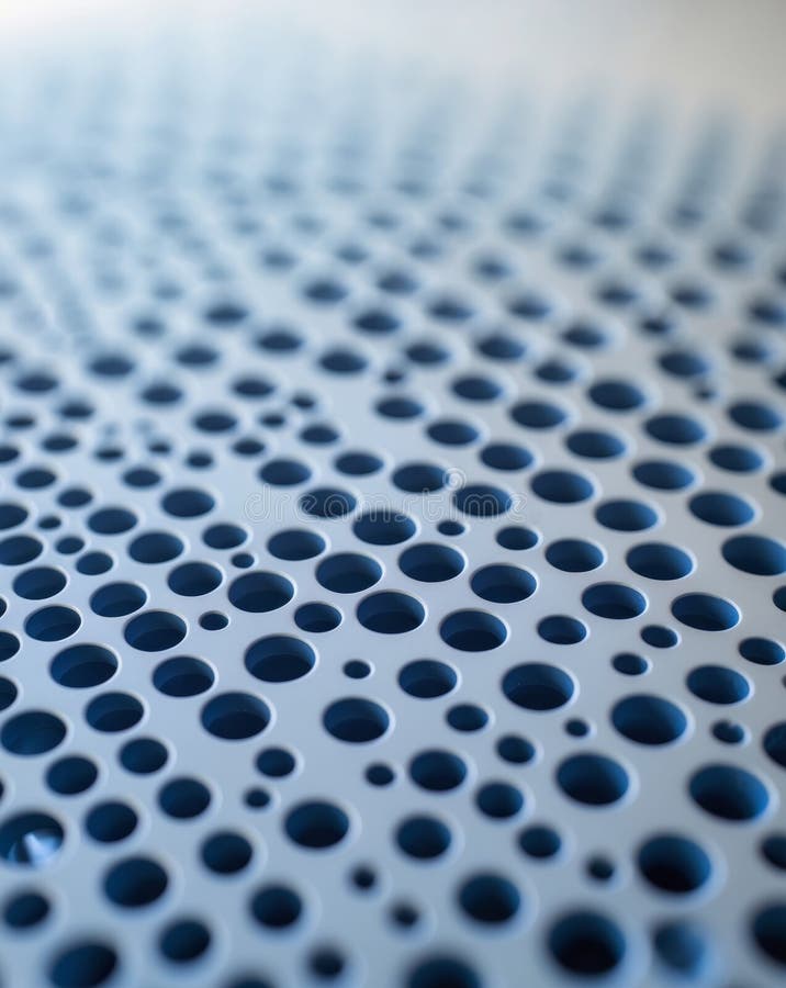 Blue Perforated Metal Surface Close Up View Stock Photo - Image of ...