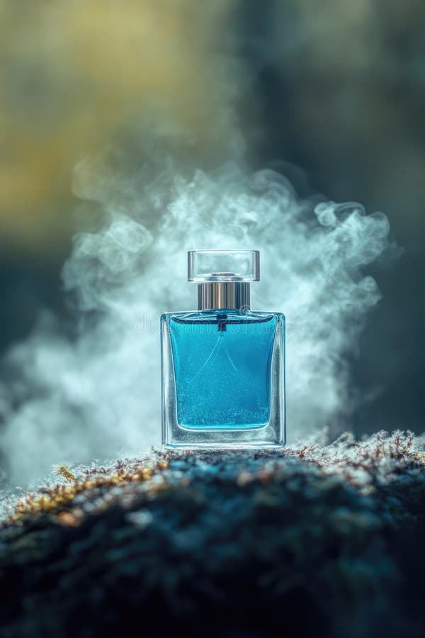 Blue Perfume Spray stock image. Image of mist, perfume - 361880315
