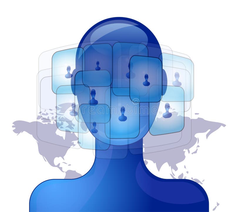 Blue person icon stock vector. Illustration of profile - 139080170