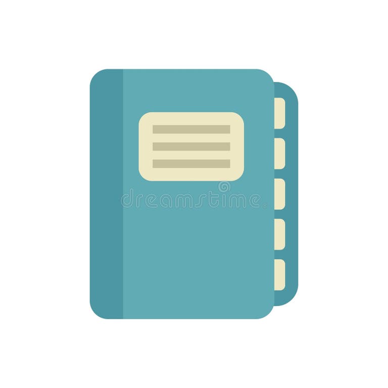 Blue Personal Diary with Bookmark Tabs for Writing Stock Illustration ...