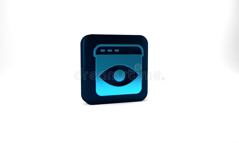 Blue Personal Information Collection Icon Isolated on Grey Background ...