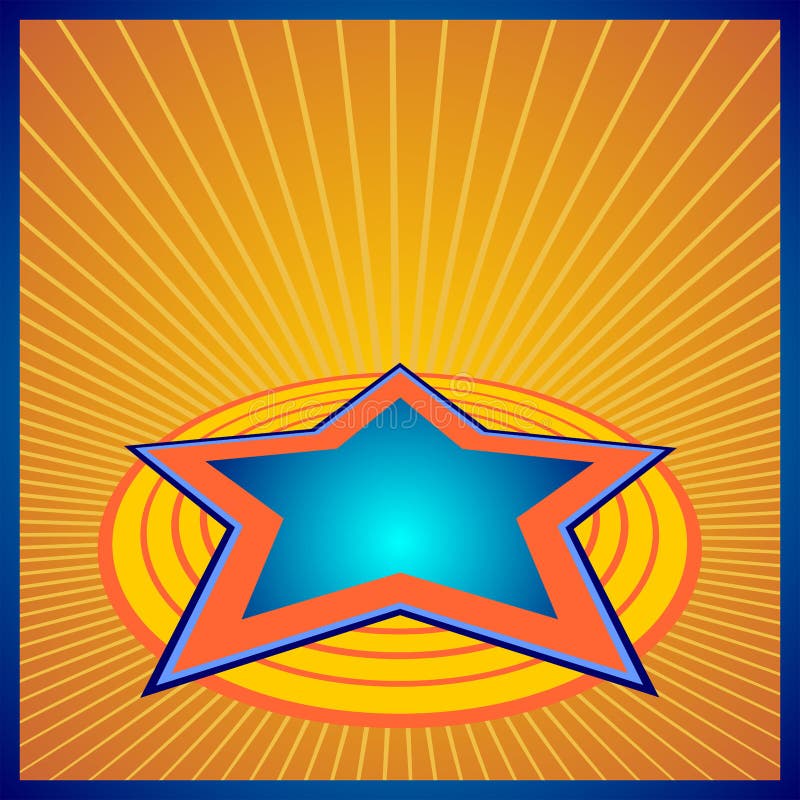 Blue Perspective Light Star Stock Illustration - Illustration of ...