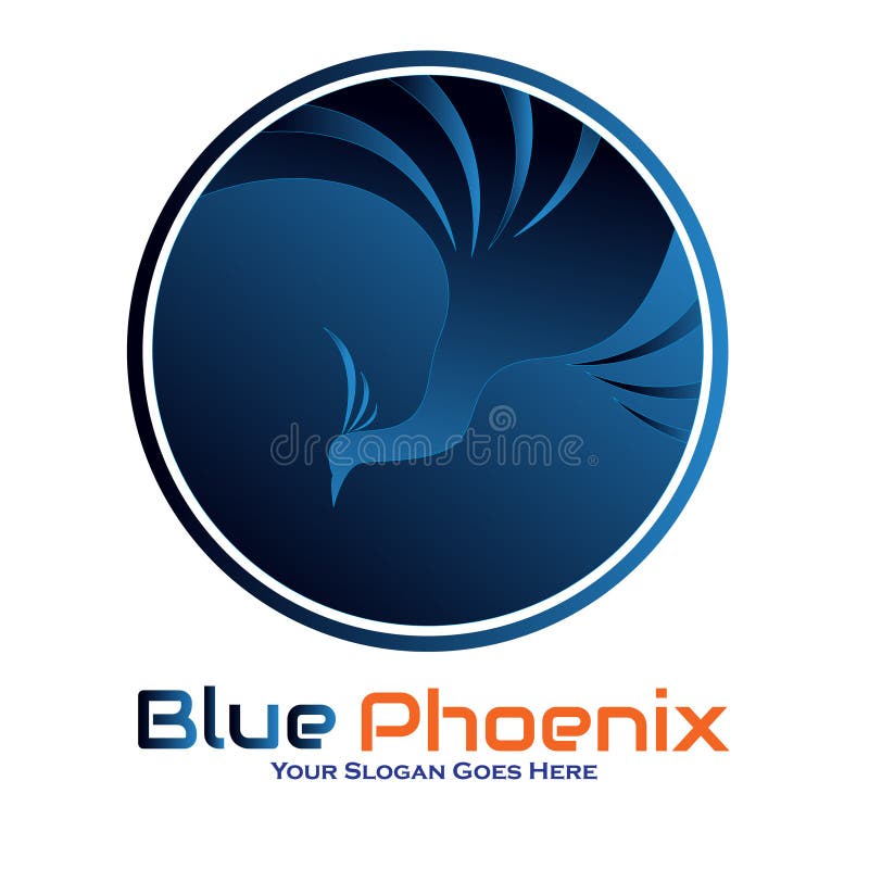 Blue Phoenix Design in Eps.10 Stock Vector - Illustration of editable ...