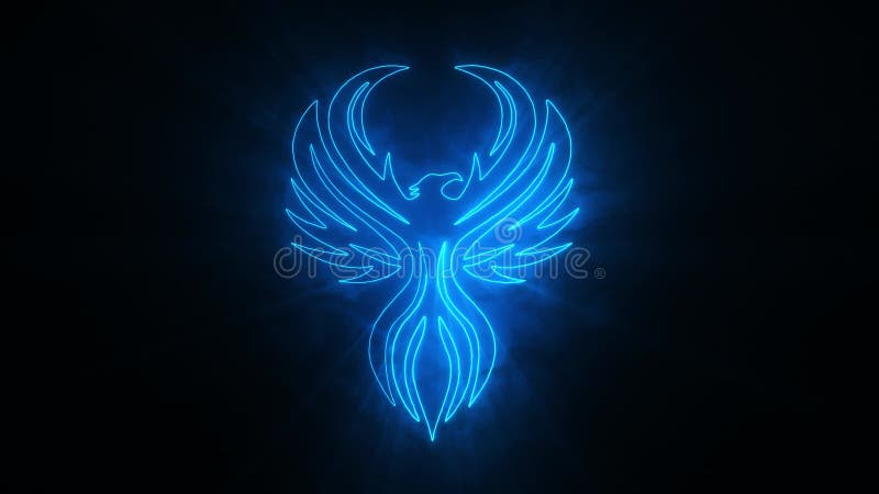 Blue Fire Phoenix Wallpaper