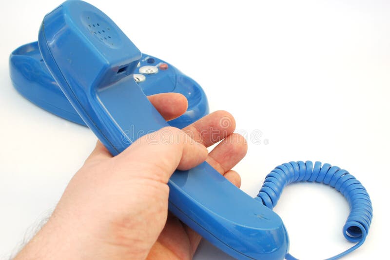 Blue telephone #2 stock image. Image of office, phone, converse - 588039