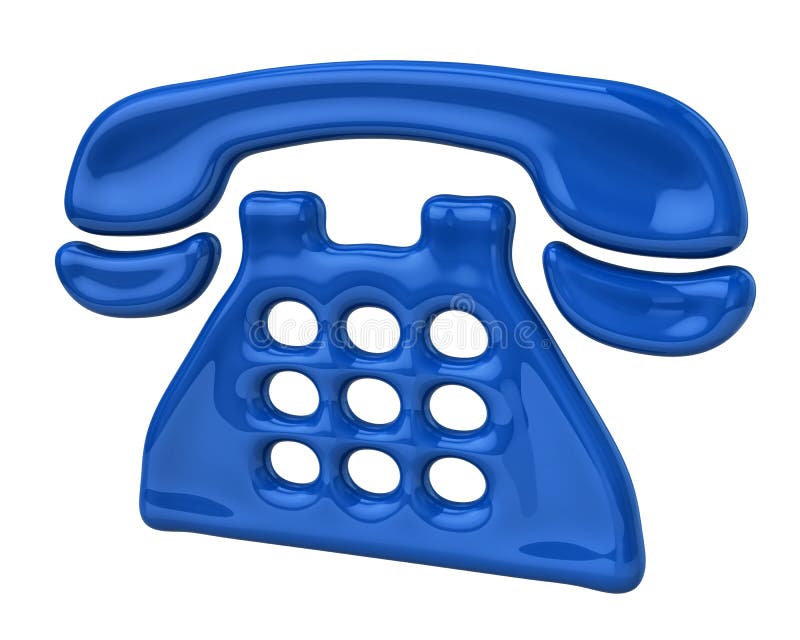 Blue phone icon stock illustration. Illustration of construct - 46864114