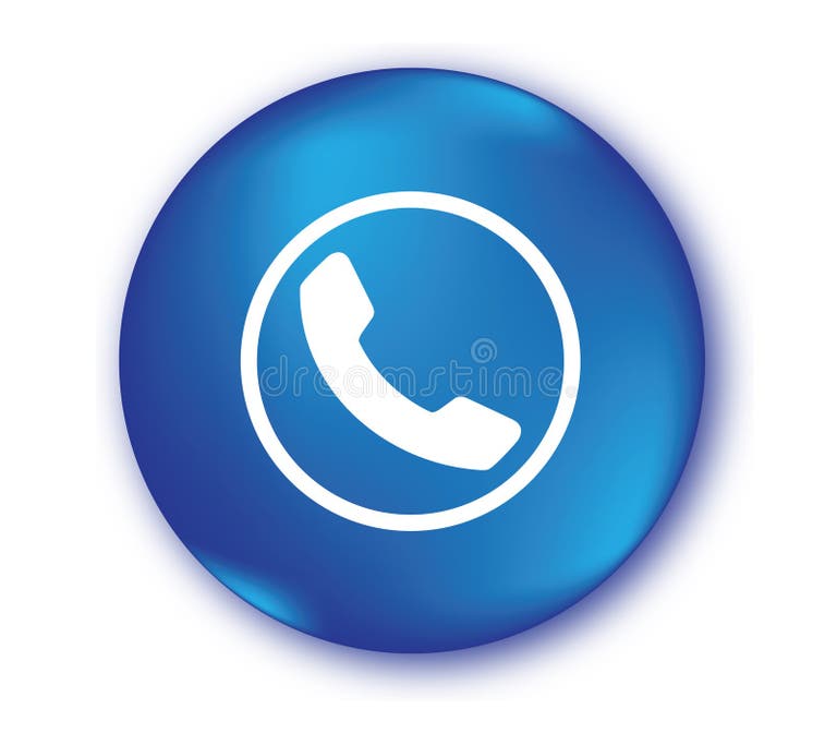 Blue Phone Icon stock illustration. Illustration of application - 82256367
