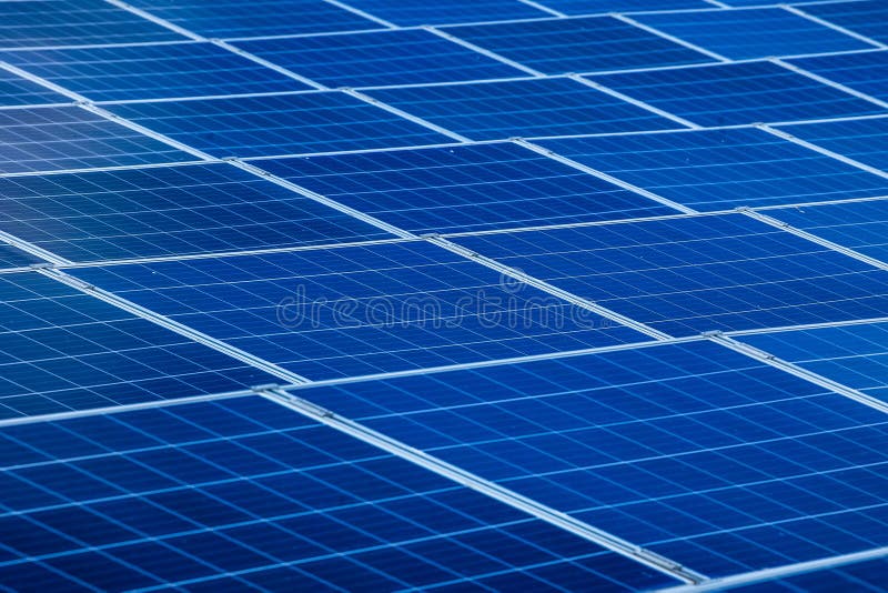 Blue Photovoltaic Solar Panels Stock Photo - Image of modern, energy ...