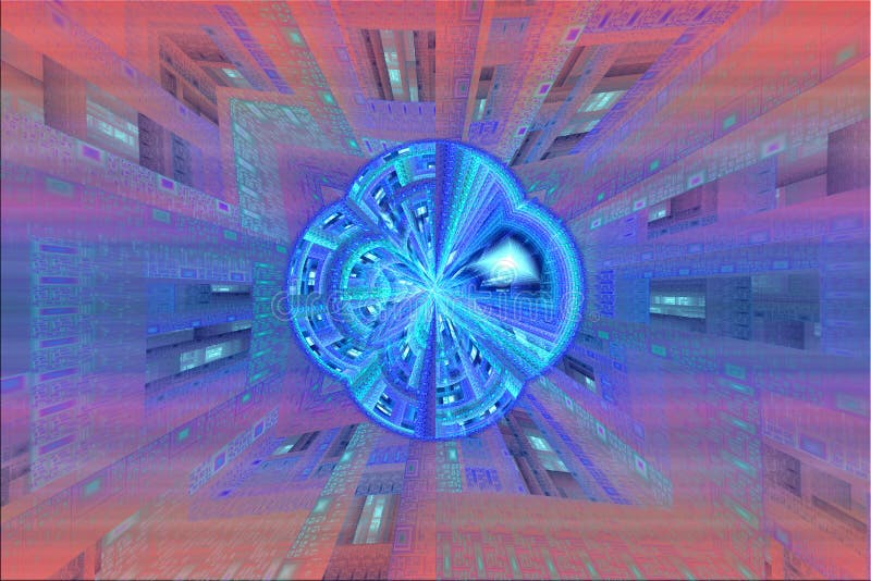 Blue Physics Education Fractal Logo Background Web Page Backdrop ...