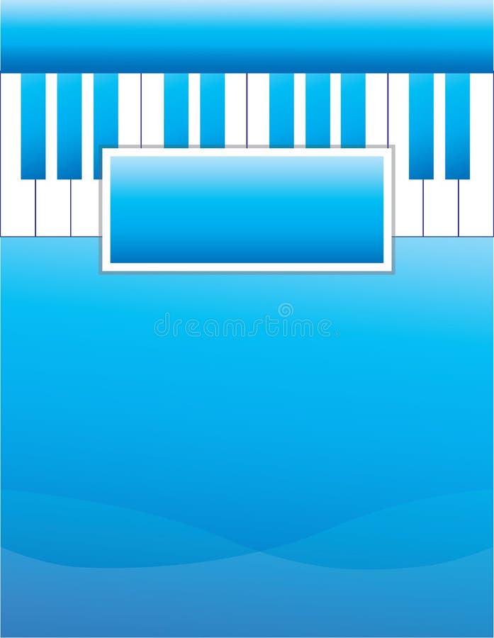 Blue Piano Lesson Background Stock Illustration - Illustration of ...