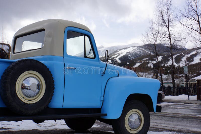 Blue pickup stock image. Image of weekend, fast, road - 1360389