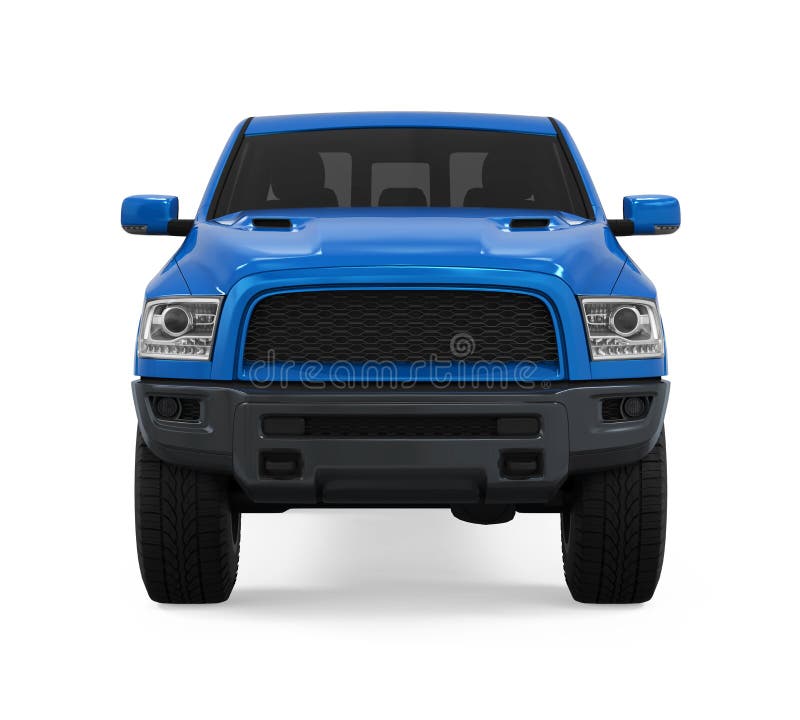 Blue Pickup Truck Isolated stock illustration. Illustration of pick ...