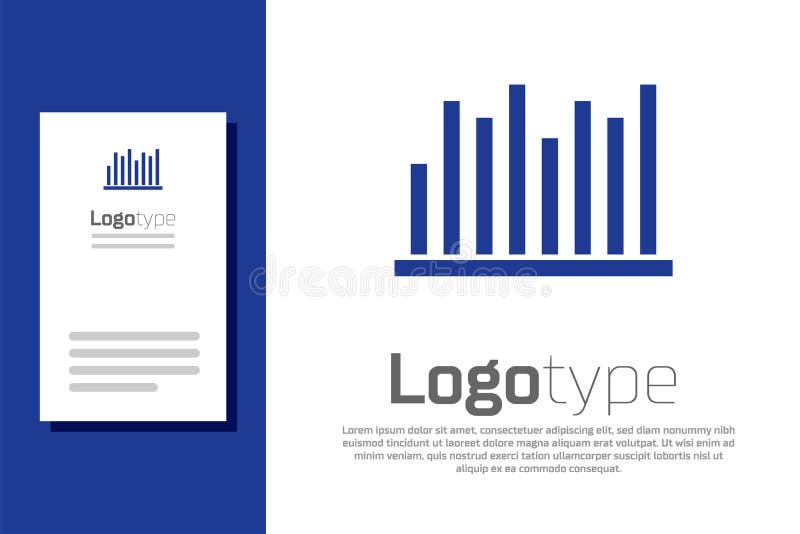 Blue Pie Chart Infographic Icon Isolated on White Background. Diagram ...