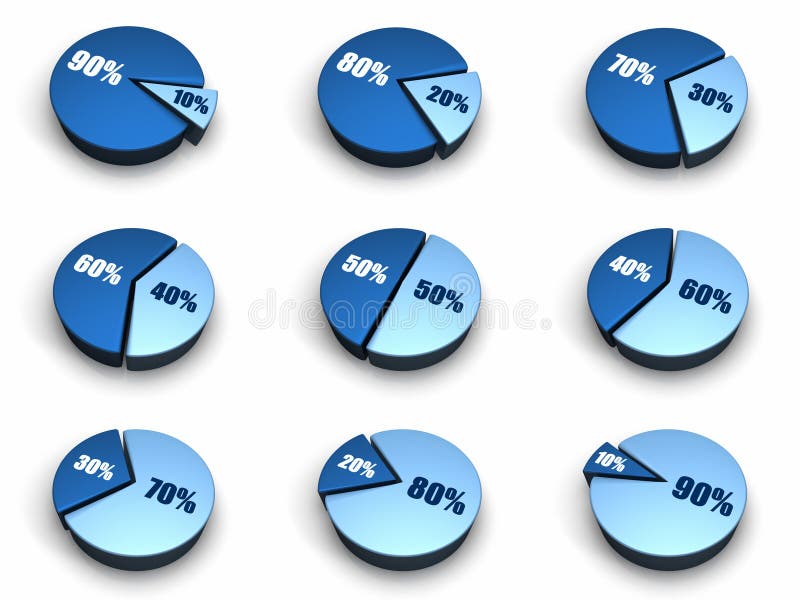 Pie Chart Percentage Graphics Stock Illustration - Illustration of ...