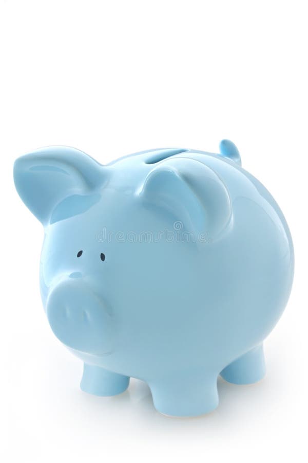 Blue Piggy Bank stock photo. Image of bank, savings, close - 4688562